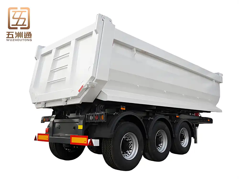 35CBM 3 Axle Semi Tipper Trailer - Shandong Wuzhoutong International ...